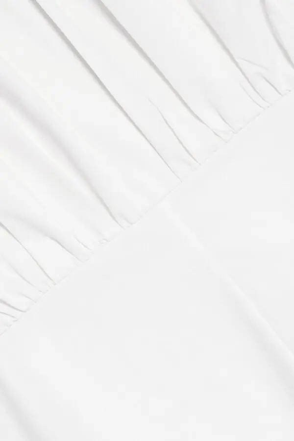 JIL SANDER Gathered Cotton Poplin Maxi Dress