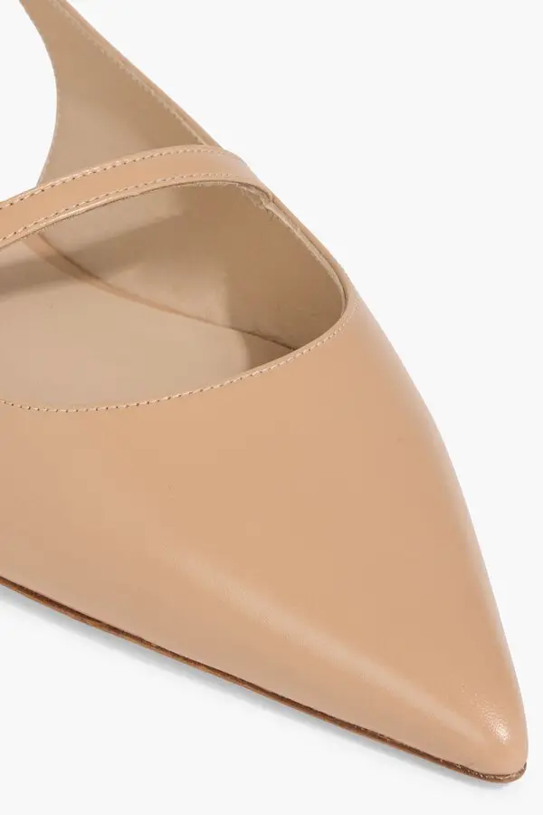 STUART WEITZMAN Emilia Leather Mary Jane Pointed Toe Flats