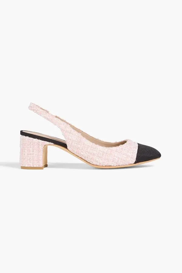 STUART WEITZMAN Milla 55 Tweed Slingback Pumps