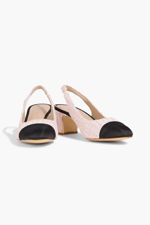 STUART WEITZMAN Milla 55 Tweed Slingback Pumps