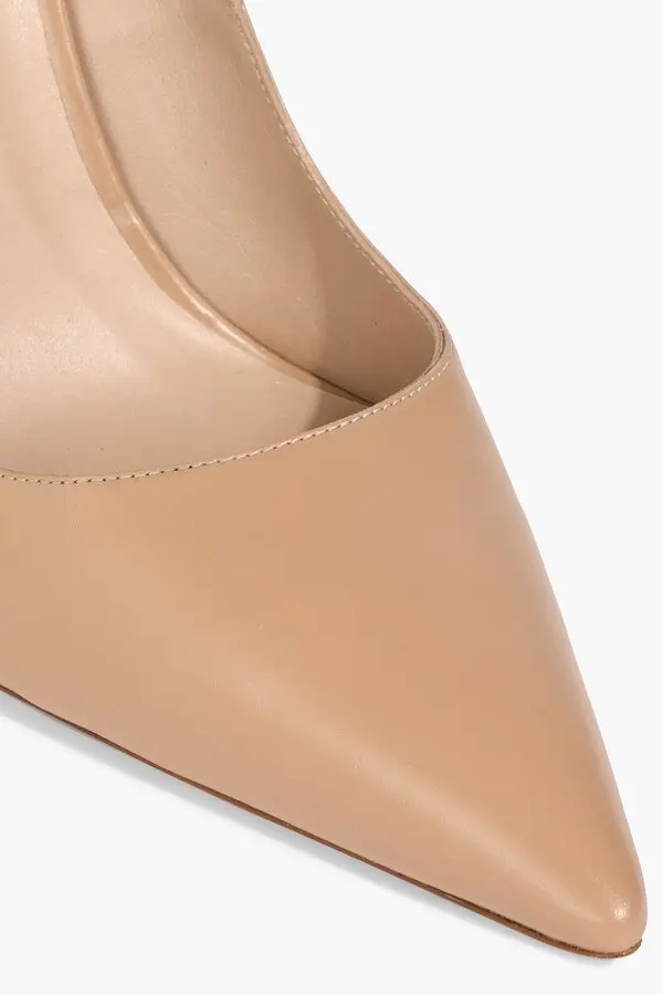 STUART WEITZMAN Leather Pointed Toe Pumps - Neutral