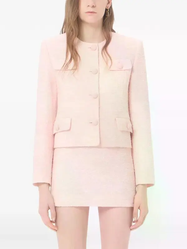 Valentino Garavani Crinkled Cotton Tweed Jacket
