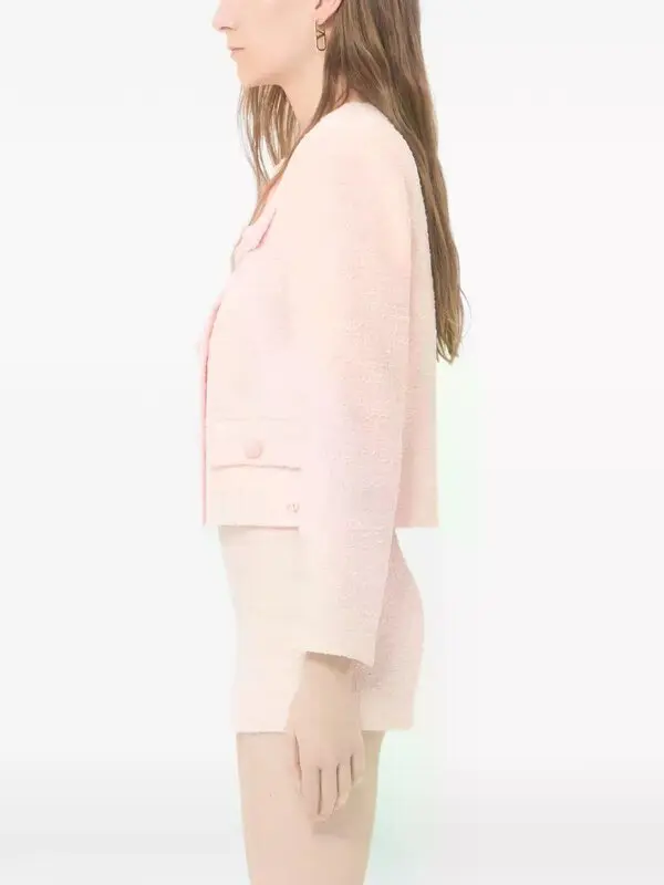 Valentino Garavani Crinkled Cotton Tweed Jacket