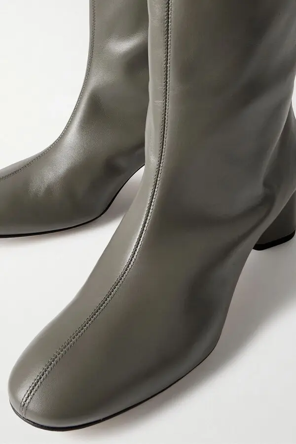 AeydĒ Willa Knee High Leather Boots - Anthracite