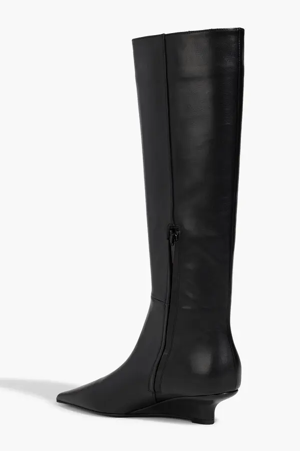 TOTEME Sharp Leather Knee Boots
