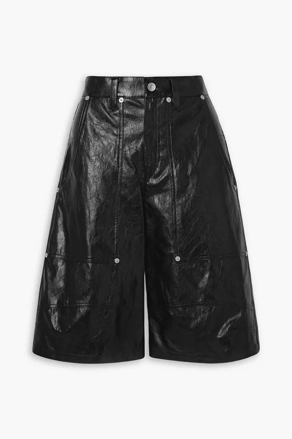 MARANT ETOILE Azilia Crinkled Shorts - Black