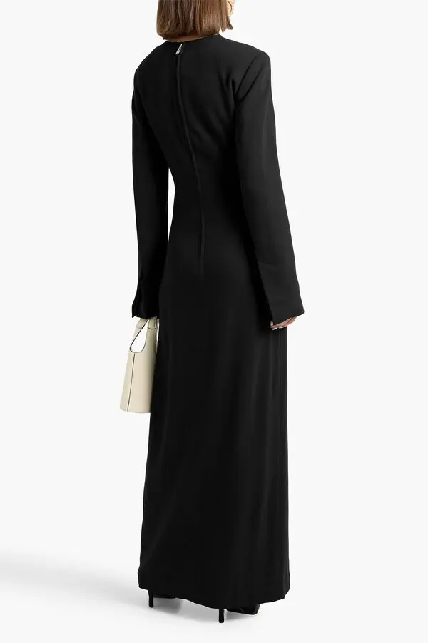 TOTEME Crepe Maxi Dress With Slit Cuffs