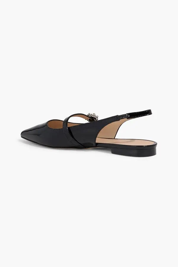 STUART WEITZMAN Aura Patent Leather Slingback Mary Jane Flats