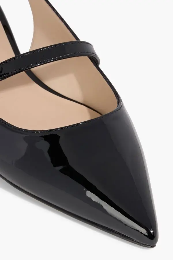 STUART WEITZMAN Aura Patent Leather Slingback Mary Jane Flats
