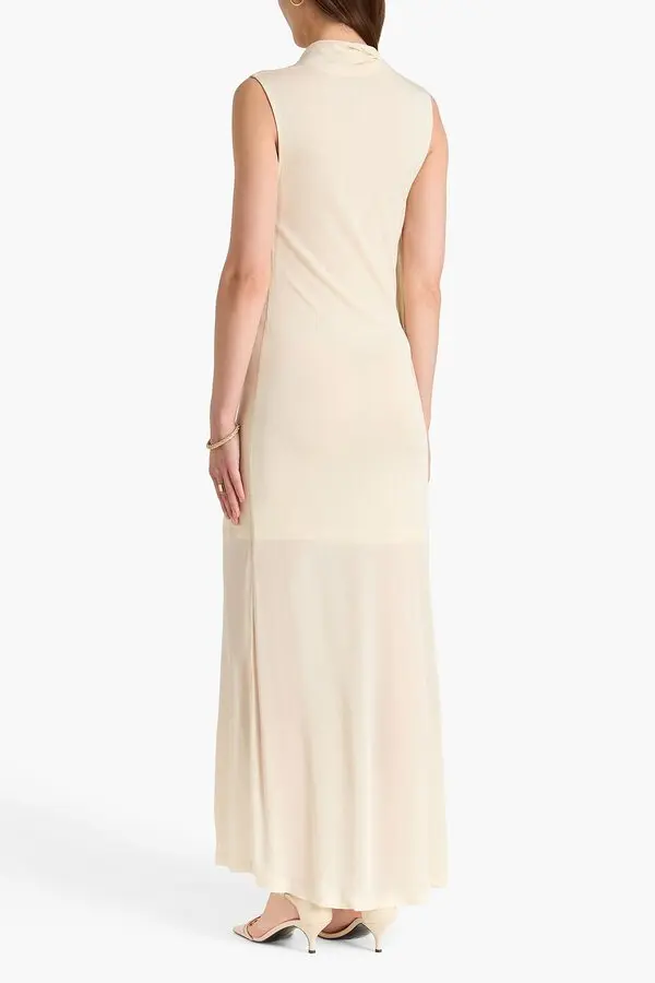 TOTEME Draped Jersey Maxi Dress - Ecru