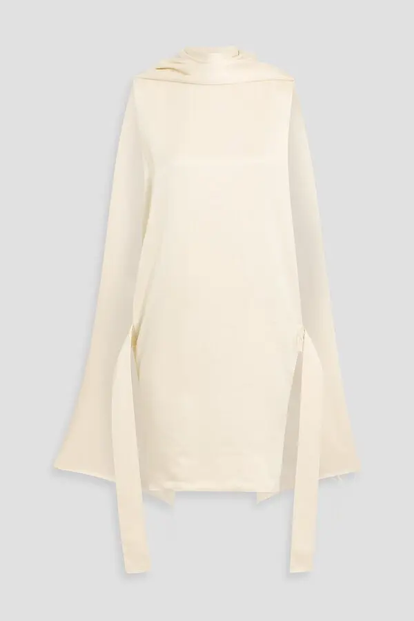 TOTEME Cape-effect Satin Dress - Ecru