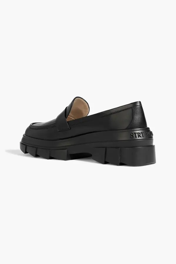 STUART WEITZMAN Noho Leather Platform Loafers