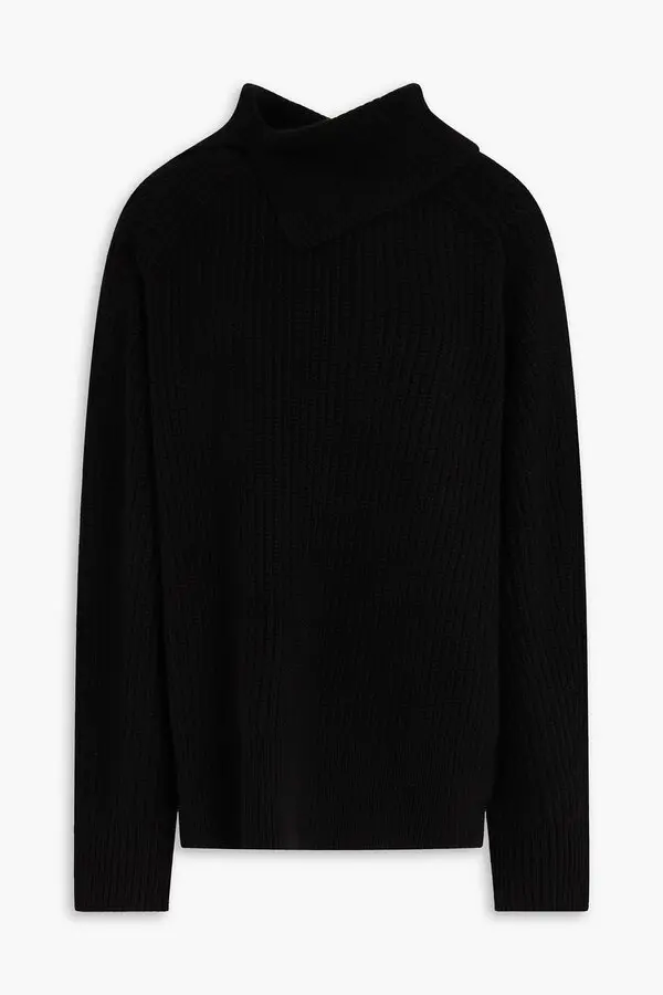 Loulou De Saison Cecil Ribbed Cashmere Sweater - Black