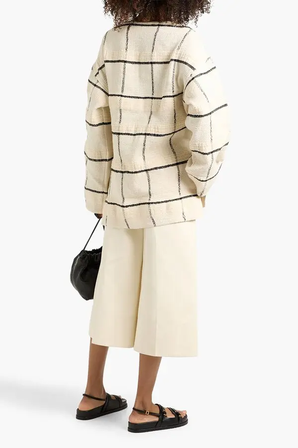TOTEME Checked Cotton-blend Tweed Tunic