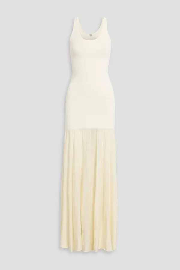 TOTEME Stretch-knit Maxi Dress - Ivory