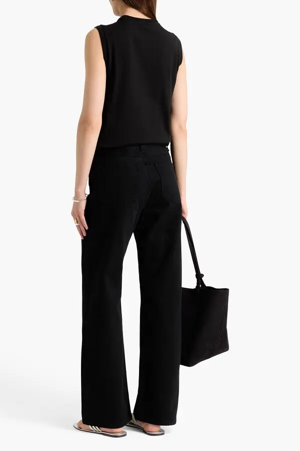 TOTEME Stretch Jersey Top - Black