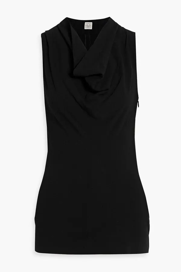 TOTEME Draped Wool-blend Top