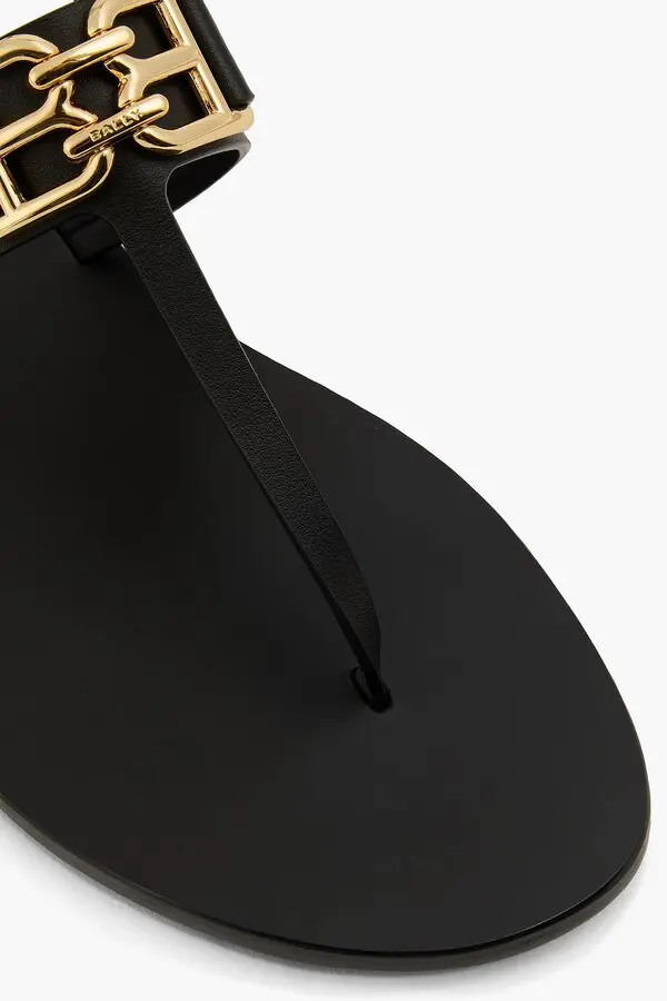Bally Embellished Leather Slingback Sandals