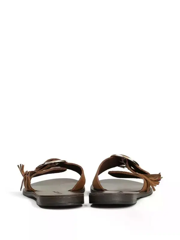 NICOLAS LAINAS Suede Flat Sandals