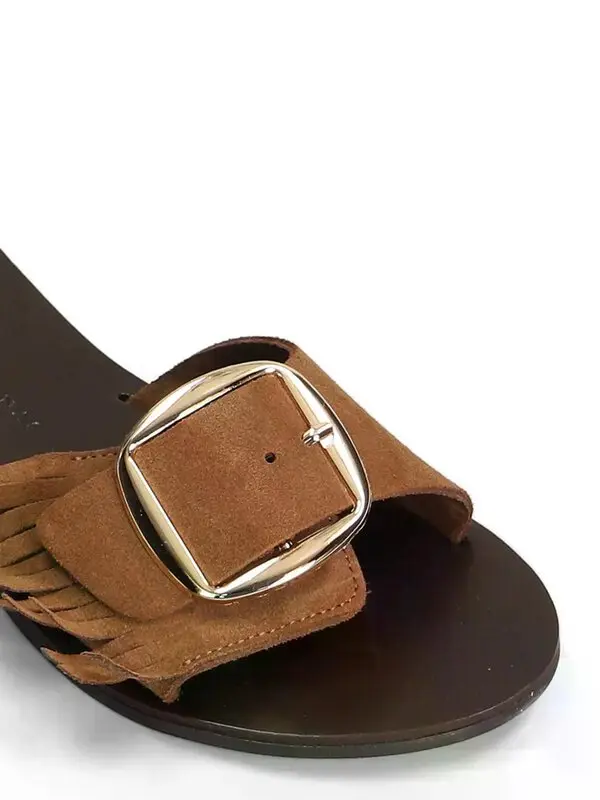 NICOLAS LAINAS Suede Flat Sandals