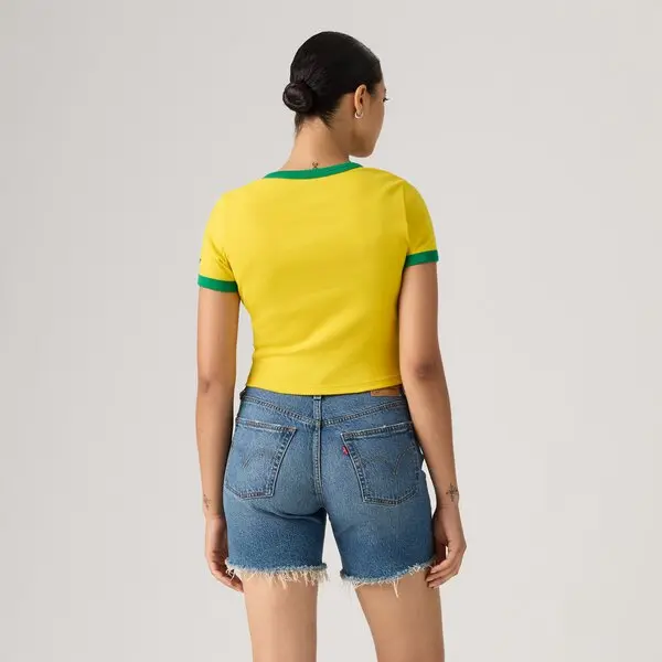 LEVI'S Ringer Cropped T-shirt - Brasil