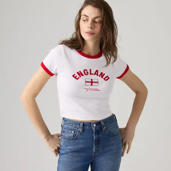 LEVI'S Cropped Ringer T-shirt With Graphic