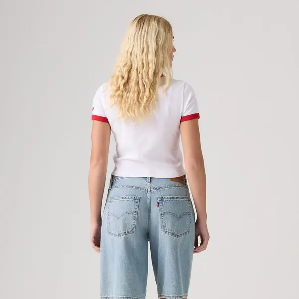 LEVI'S Cropped Ringer T-shirt With Flag Graphic - Canada