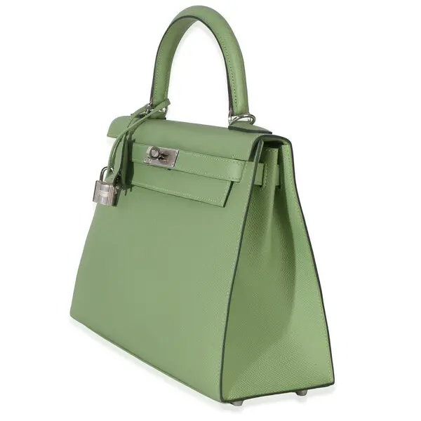 Hermès Vert Criquet Epsom Sellier Kelly 28 Phw - Green
