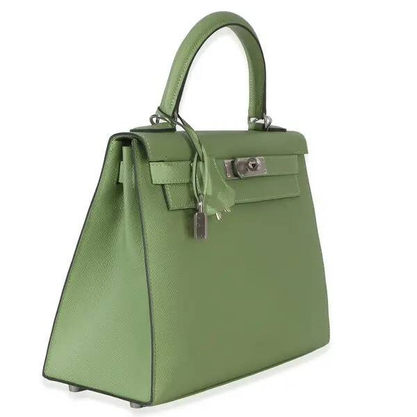 Hermès Vert Criquet Epsom Sellier Kelly 28 Phw - Green