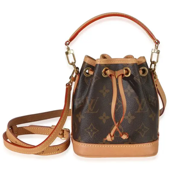 LOUIS VUITTON Monogram Canvas Nano Noe Nm Bucket Bag - Brown