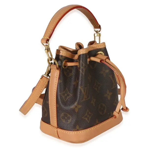 LOUIS VUITTON Monogram Canvas Nano Noe Nm Bucket Bag