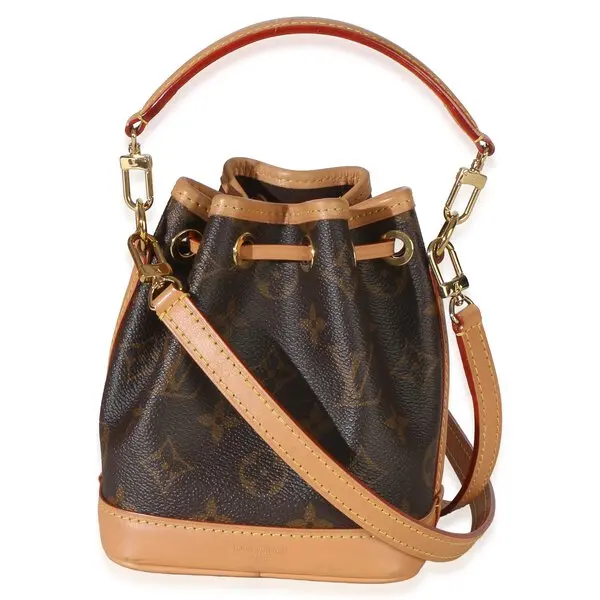 LOUIS VUITTON Monogram Canvas Nano Noe Nm Bucket Bag