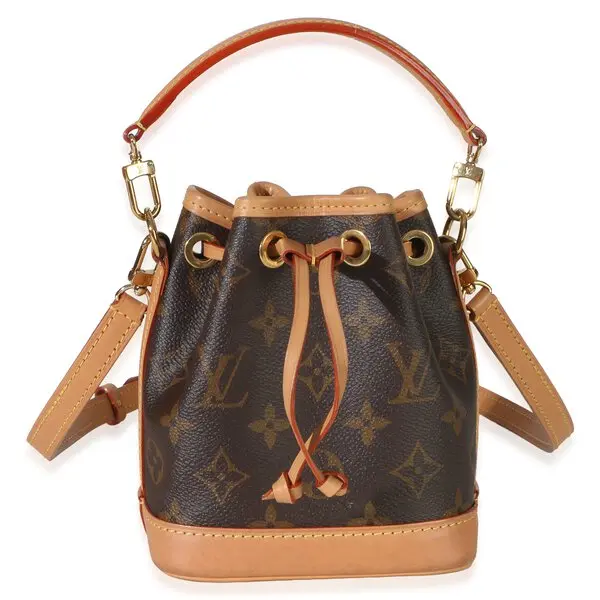 LOUIS VUITTON Monogram Canvas Nano Noe Nm Bucket Bag