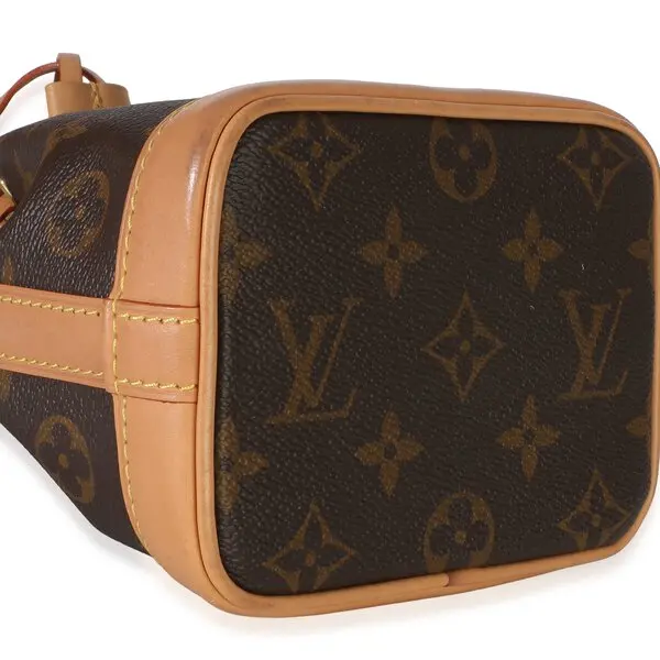 LOUIS VUITTON Monogram Canvas Nano Noe Nm Bucket Bag