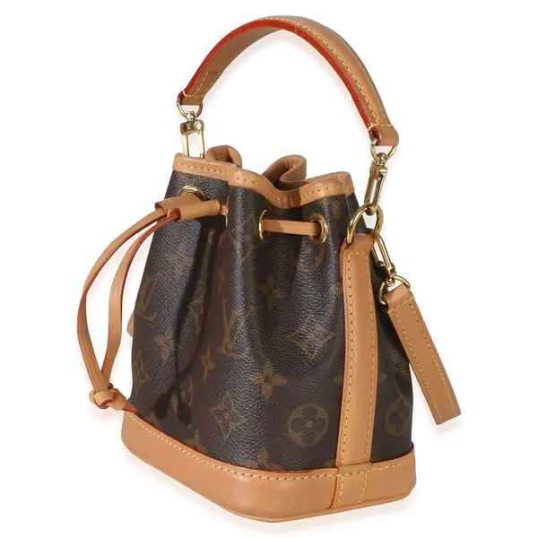 LOUIS VUITTON Monogram Canvas Nano Noe Nm Bucket Bag