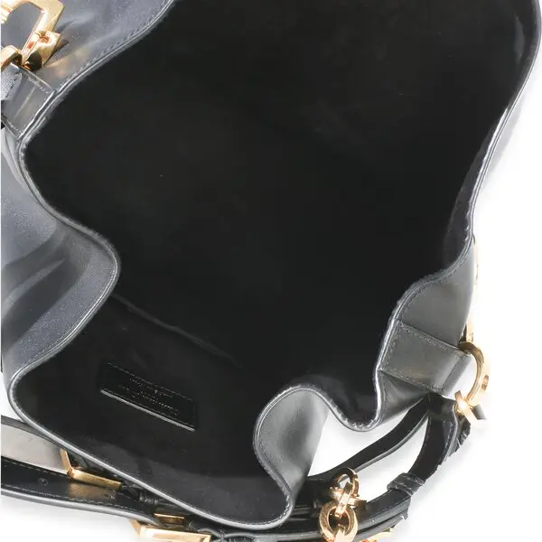 Dior Calfskin Cd Embossed Bucket Bag - Black