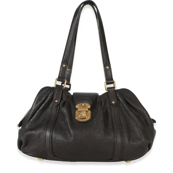 LOUIS VUITTON Mahina Leather Lunar Pm Shoulder Bag - Brown