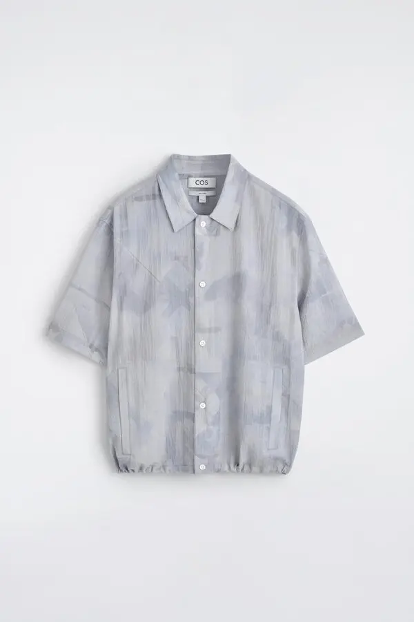 Cos Textured Drawstring-hem Shirt