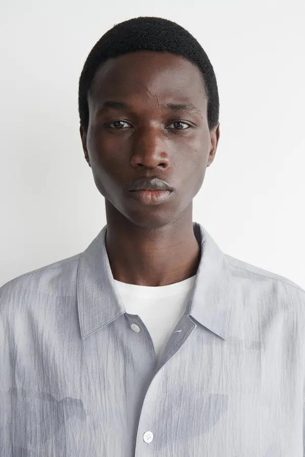 Cos Textured Drawstring-hem Shirt