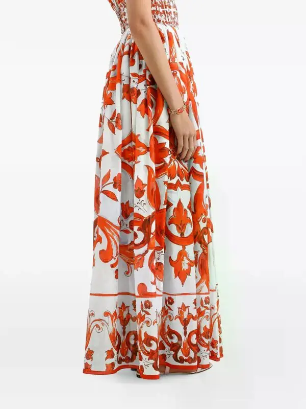 Dolce & Gabbana Majolica Print Long Dress