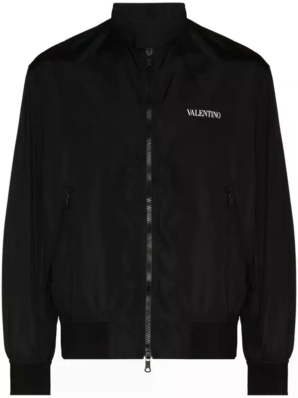 Valentino Garavani Logo Zip-up Bomber Jacket