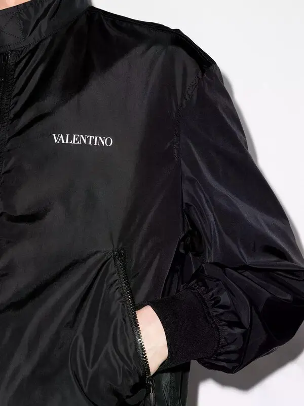 Valentino Garavani Logo Zip-up Bomber Jacket