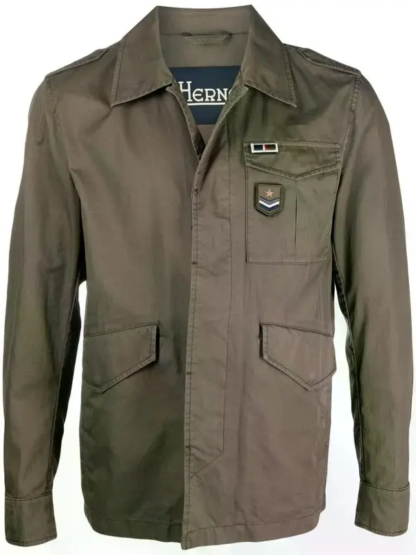 Herno Patch Detail Military Jacket