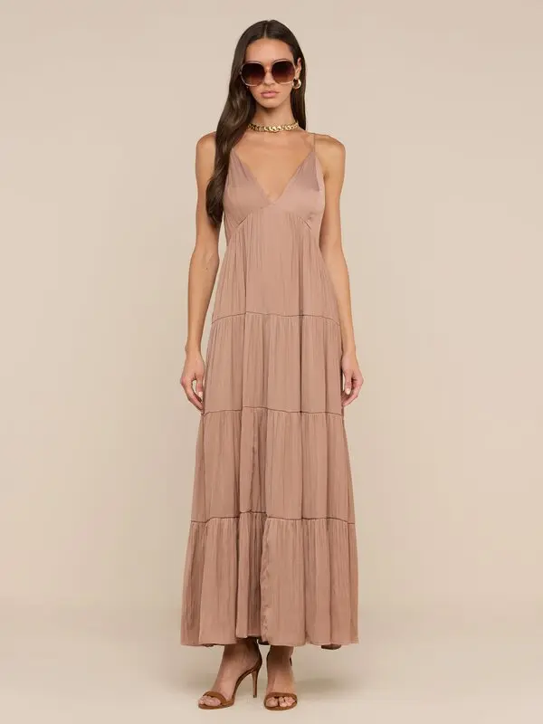 L'Agence Lua Tiered Maxi Dress