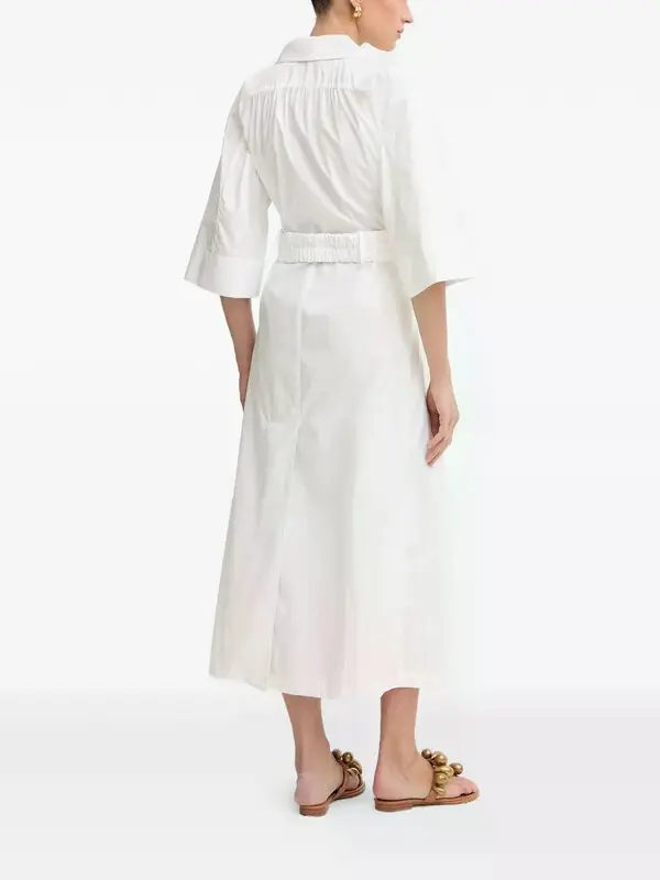 SIMONA CORSELLINI Belted Wide-sleeve Dress
