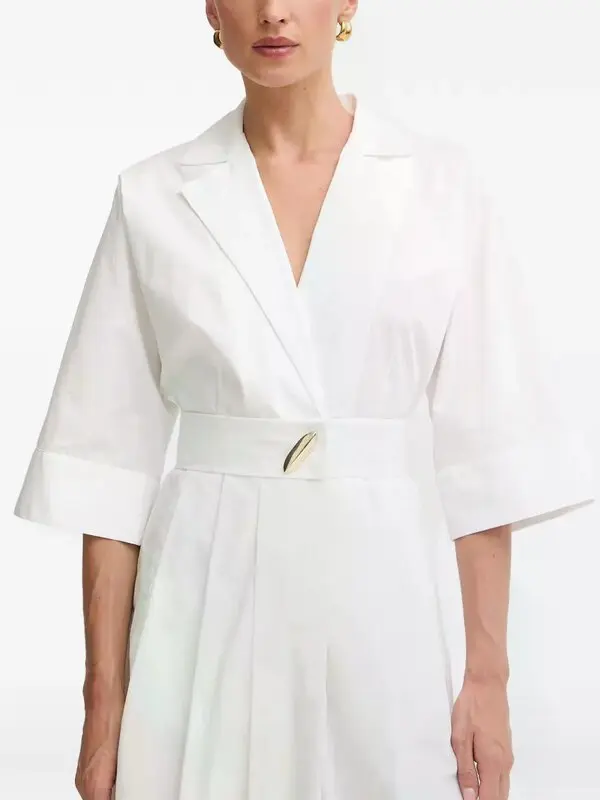 SIMONA CORSELLINI Belted Wide-sleeve Dress