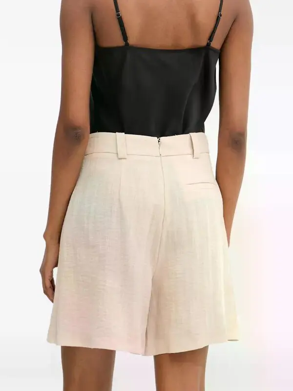 SIMONA CORSELLINI Buckled Pleated Shorts
