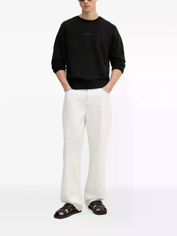 TRUSSARDI Logo Print Crew Neck Sweater