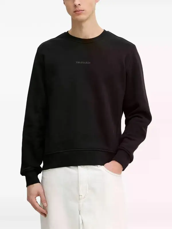 TRUSSARDI Logo Print Crew Neck Sweater