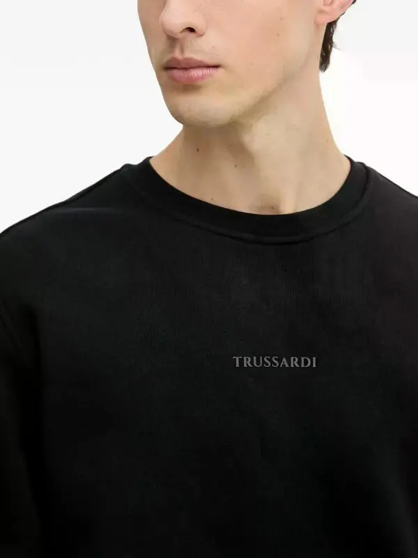 TRUSSARDI Logo Print Crew Neck Sweater